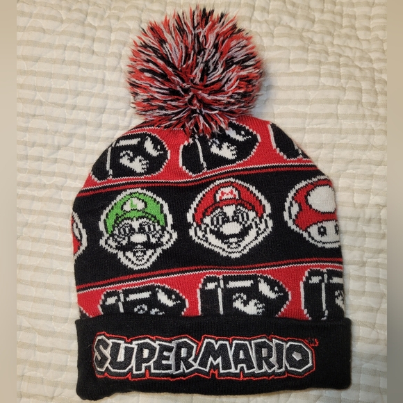 Nintendo | Accessories | Super Mario Kids Toboggan Hat | Poshmark